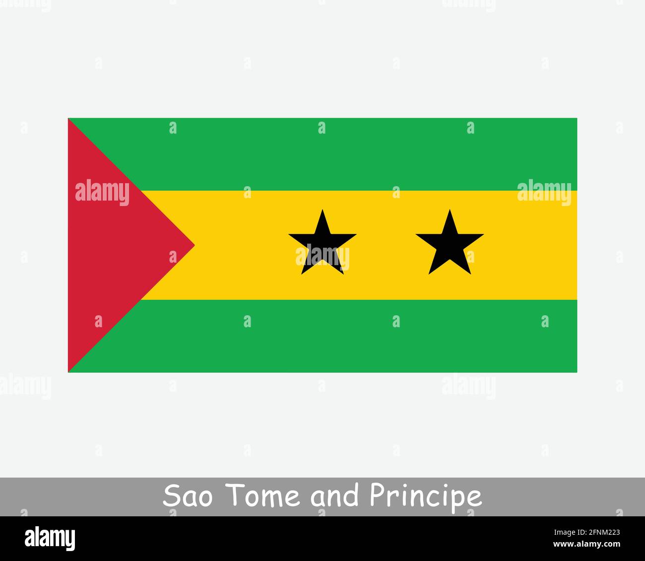 National Flag of Sao Tome and Principe. Democratic Republic of São Tomé ...