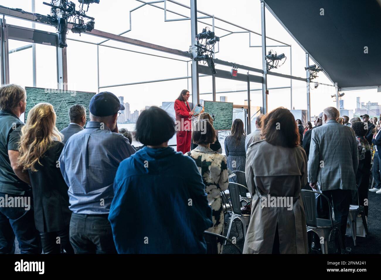 New York, NY - May 17, 2021: George Stonefish speaks during David ...