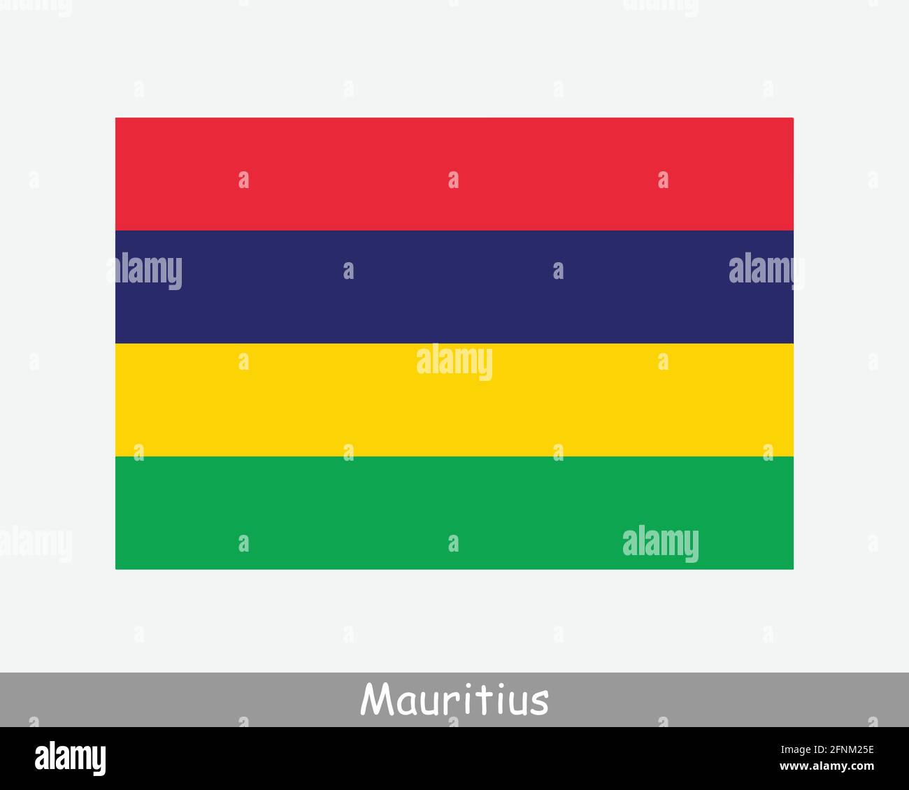 National Flag of Mauritius. Mauritian Country Flag. Republic of ...