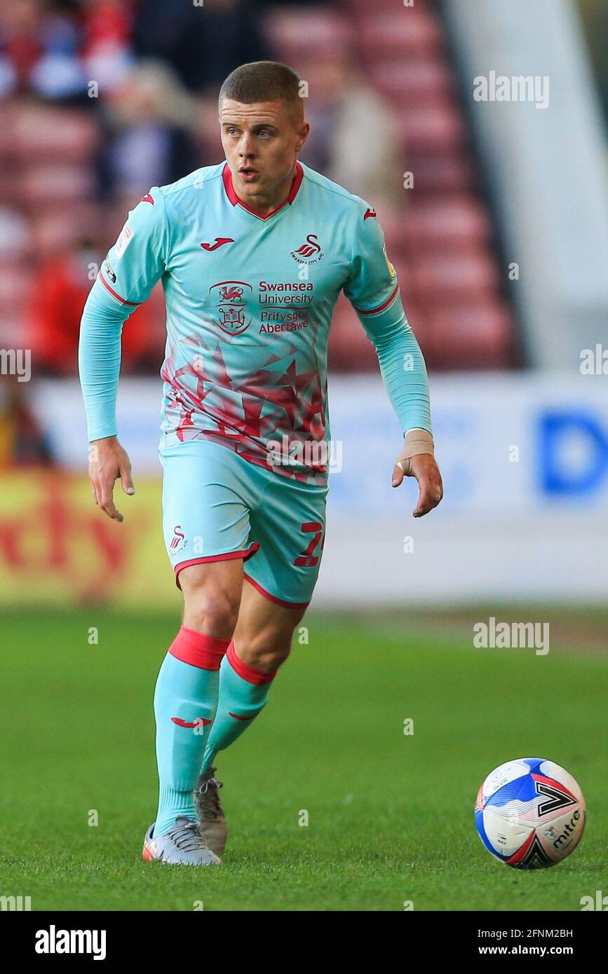 Jake Bidwell #24 of Swansea City during the game in, on 5/17/2021 ...