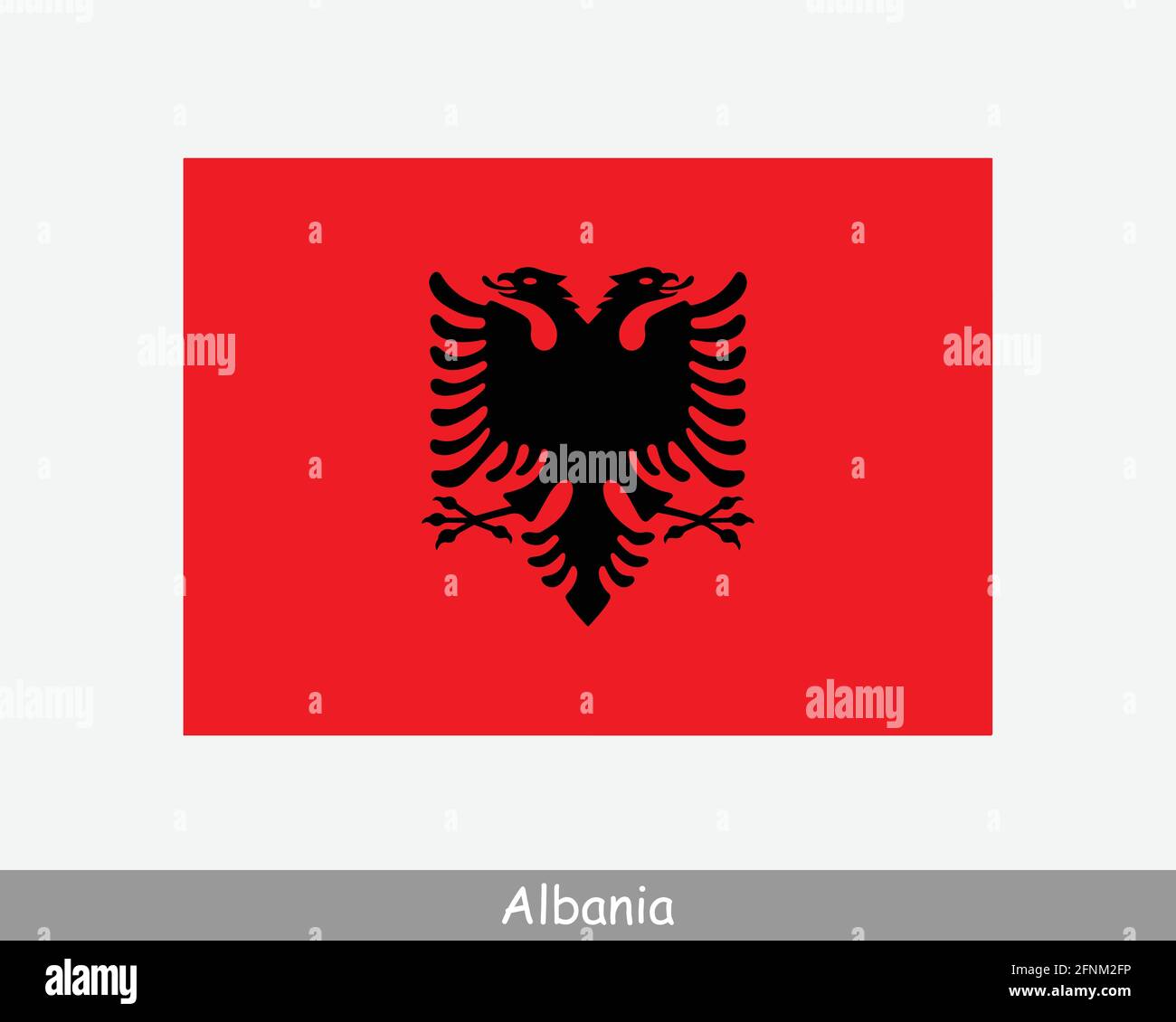 National Flag of Albania. Albanian Country Flag. Republic of Albania ...
