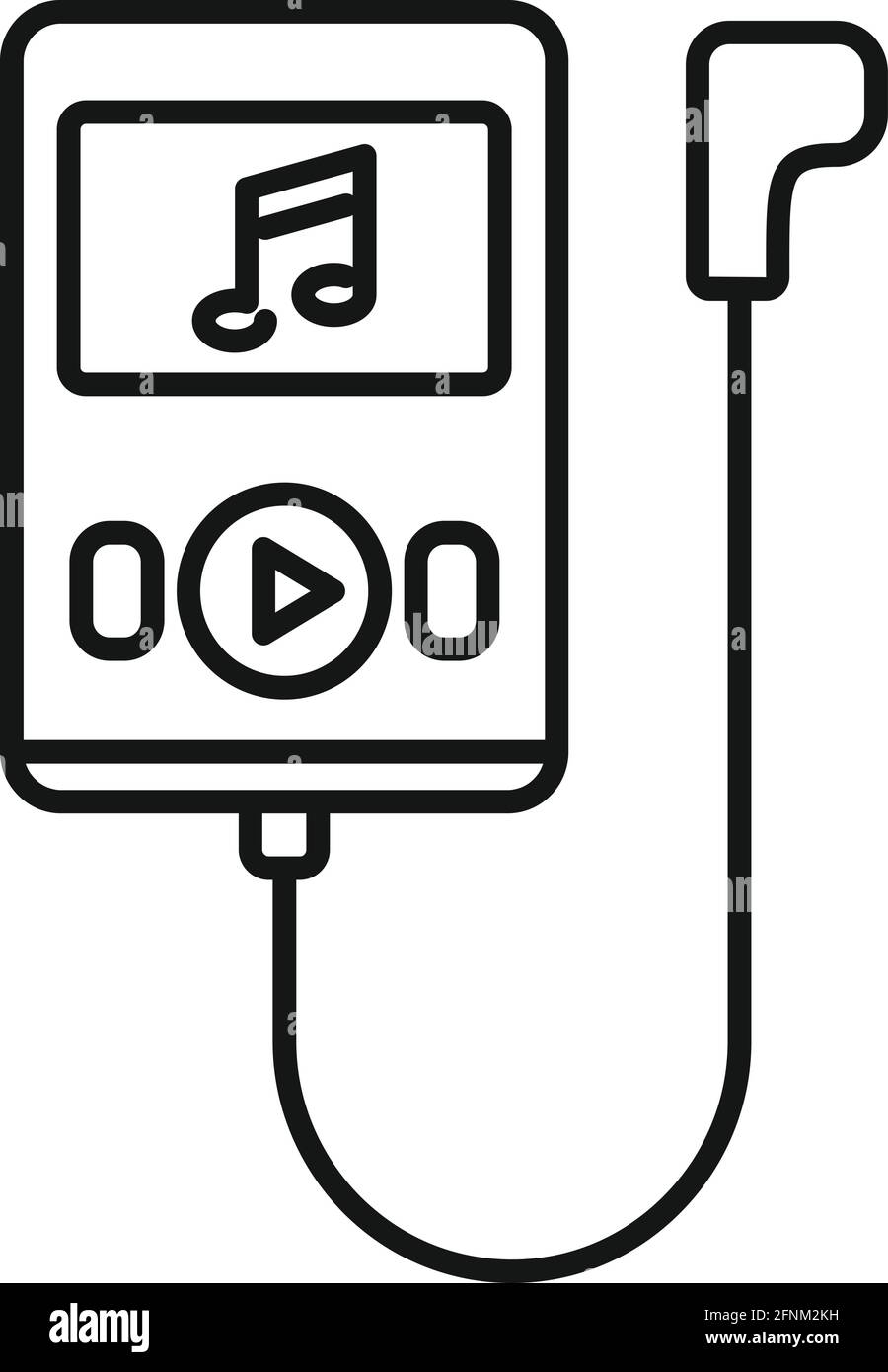 Running music player icon, outline style Stock Vector Image & Art - Alamy