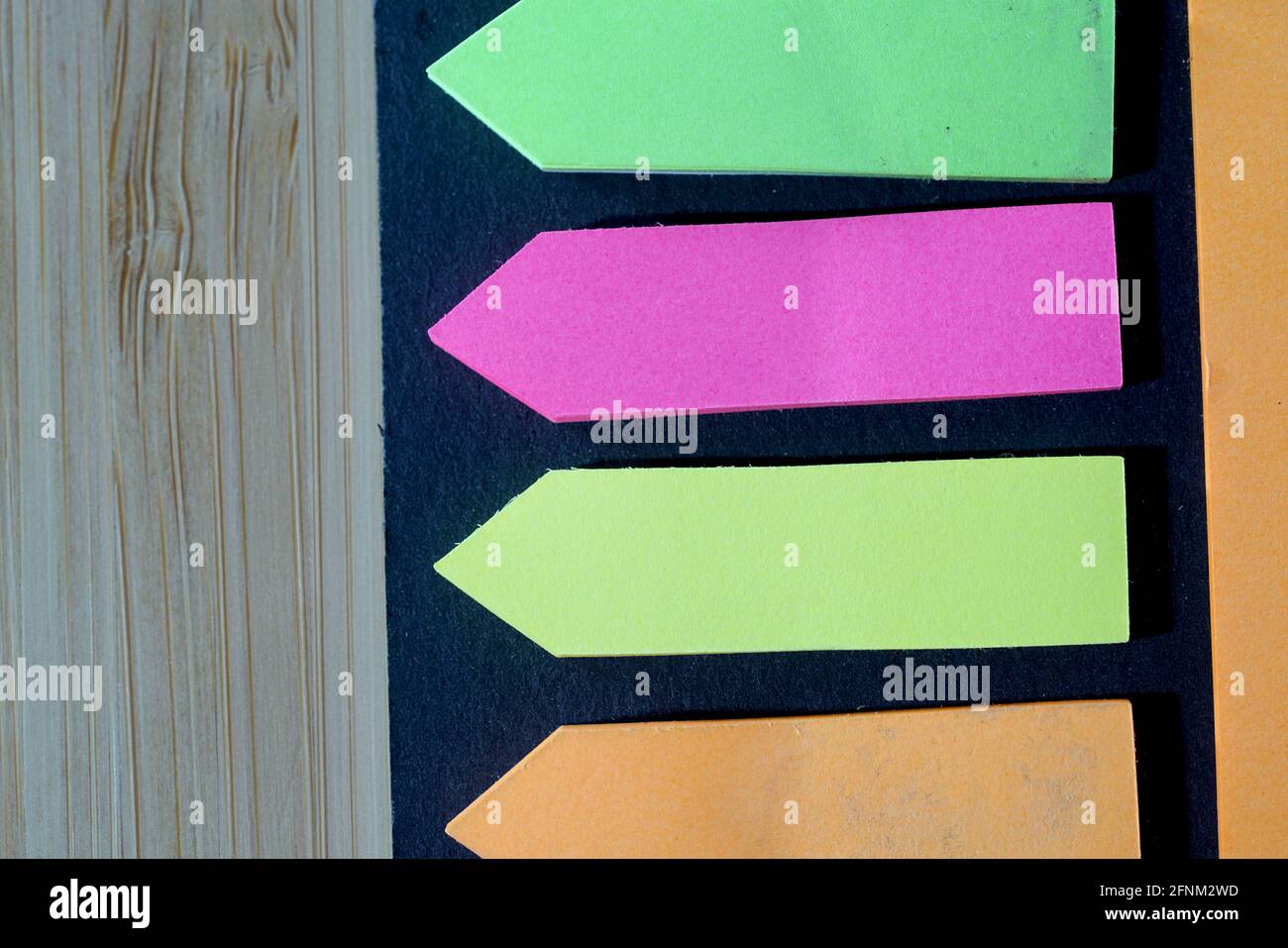 Paper signpost as a reminder, photographed with flash in the studio ...