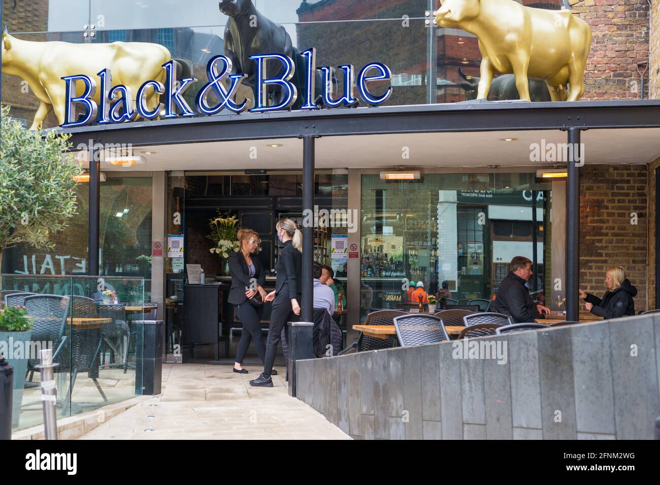 Black blue restaurant borough market hi-res stock photography and ...
