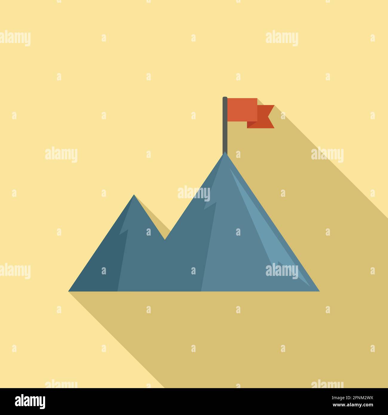 Mountain target icon, flat style Stock Vector Image & Art - Alamy