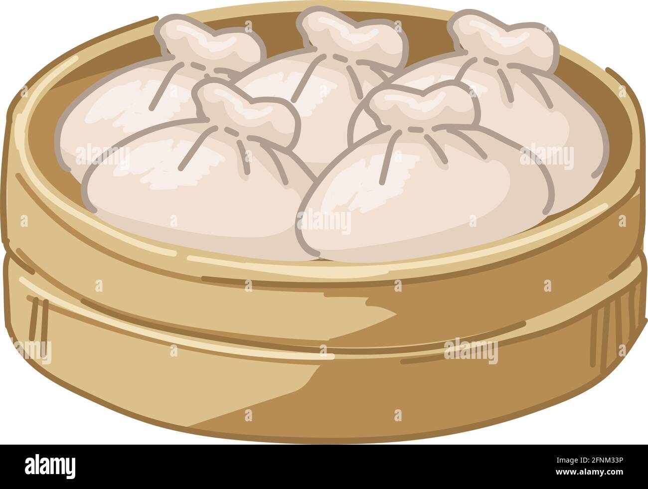 Vector illustration steamed dumplings Cut Out Stock Images & Pictures ...