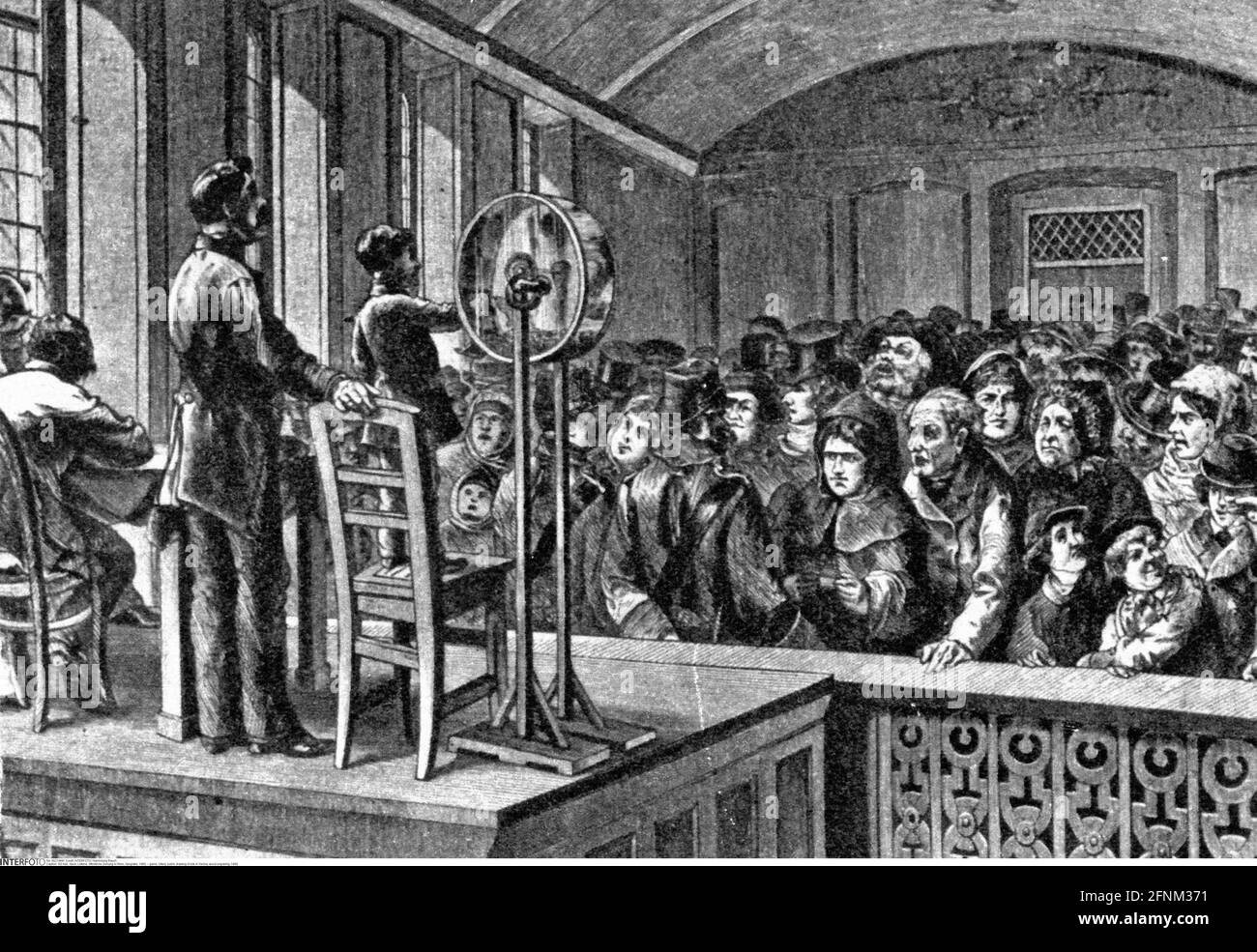 game, lottery, public drawing of lots in Vienna, wood engraving, 1880 ...