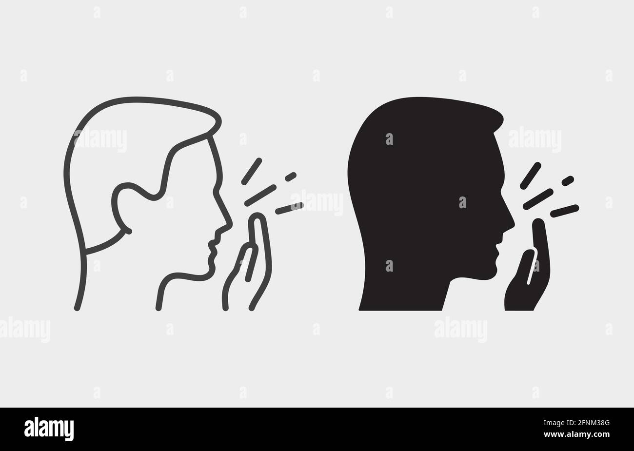 Man coughing icon. Vector illustration isolated on white Stock Vector ...