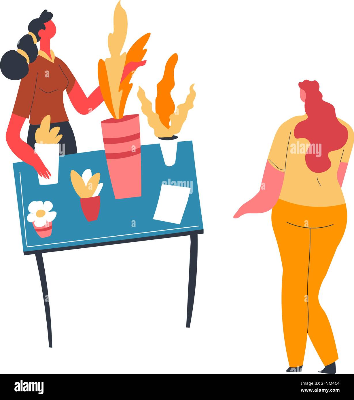 Flower shop on city Stock Vector Images - Alamy