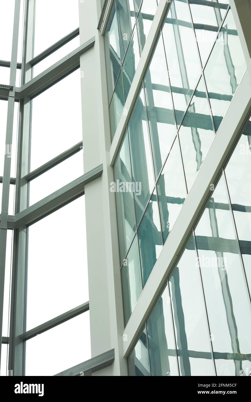 Image of modern building with big glass windows Stock Photo - Alamy