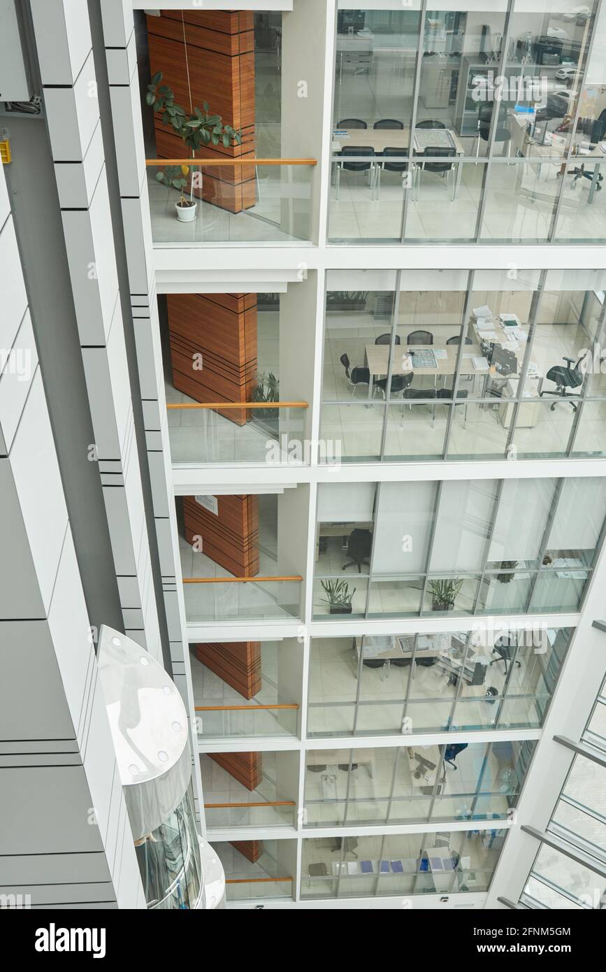 Image of high modern building with big windows and glass walls Stock ...