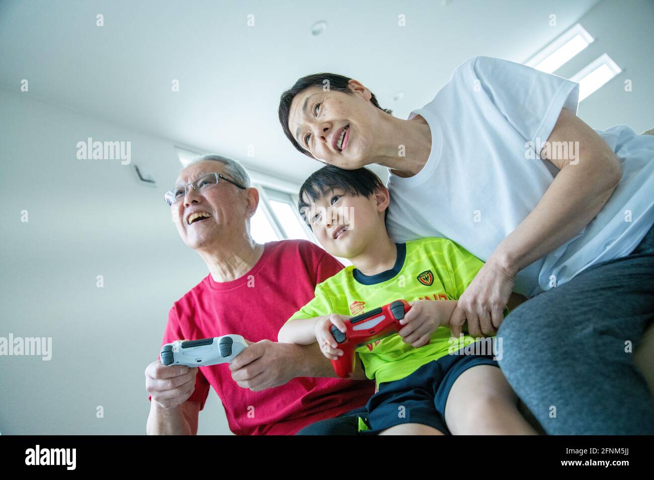 Watching Game on TV Stock Photo - Alamy