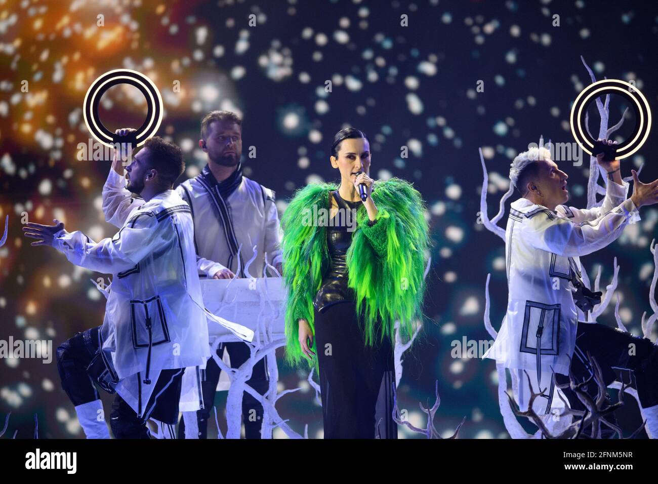 Rotterdam, Netherlands. 17th May, 2021. Singer Katerina Pavlenko with ...