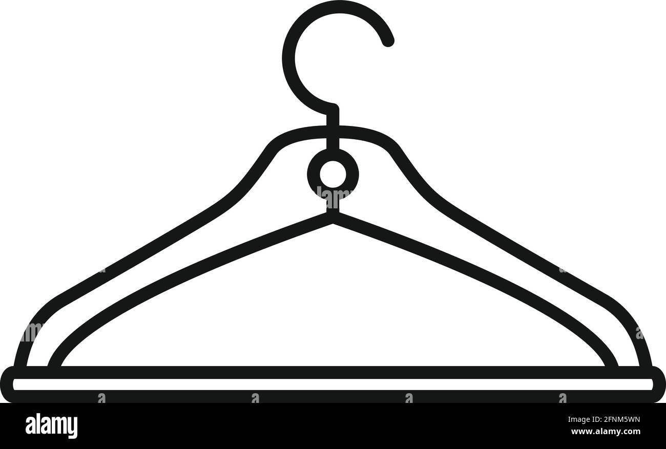 Wooden hanger outline Black and White Stock Photos & Images - Alamy