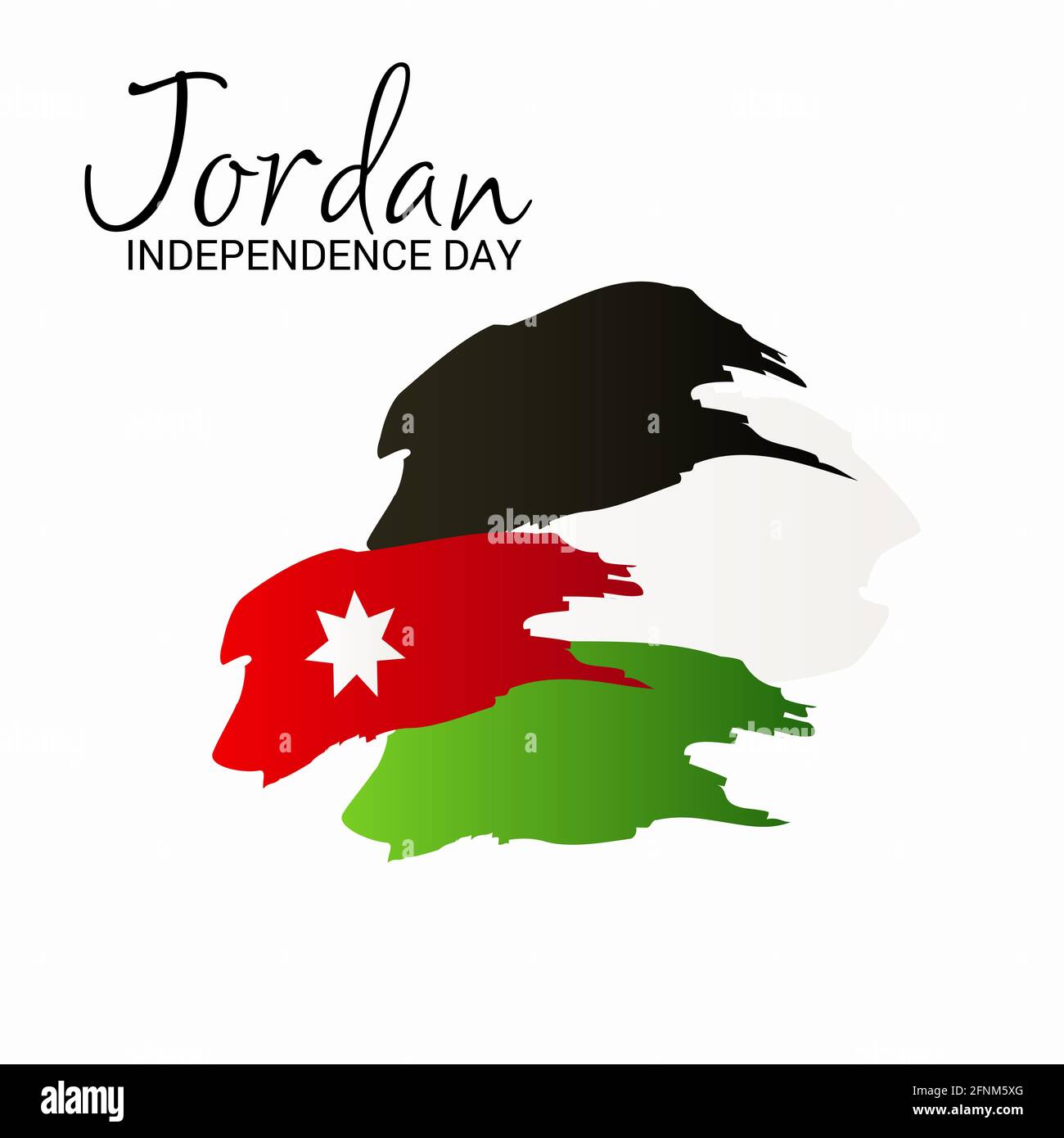 Vector illustration of a Background for Jordan Independence Day Stock ...