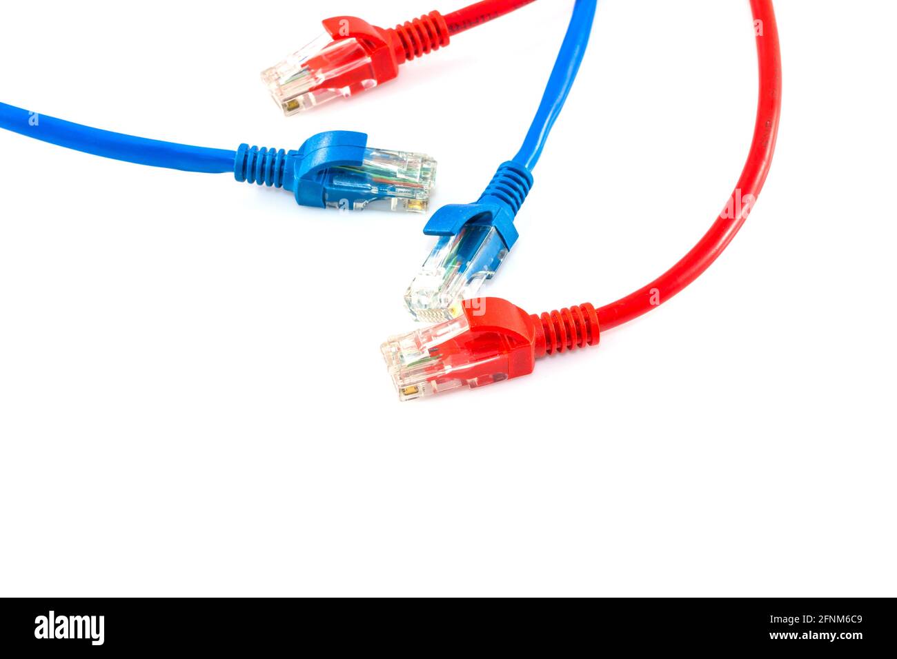 Network internet cable isolated on white background Stock Photo - Alamy