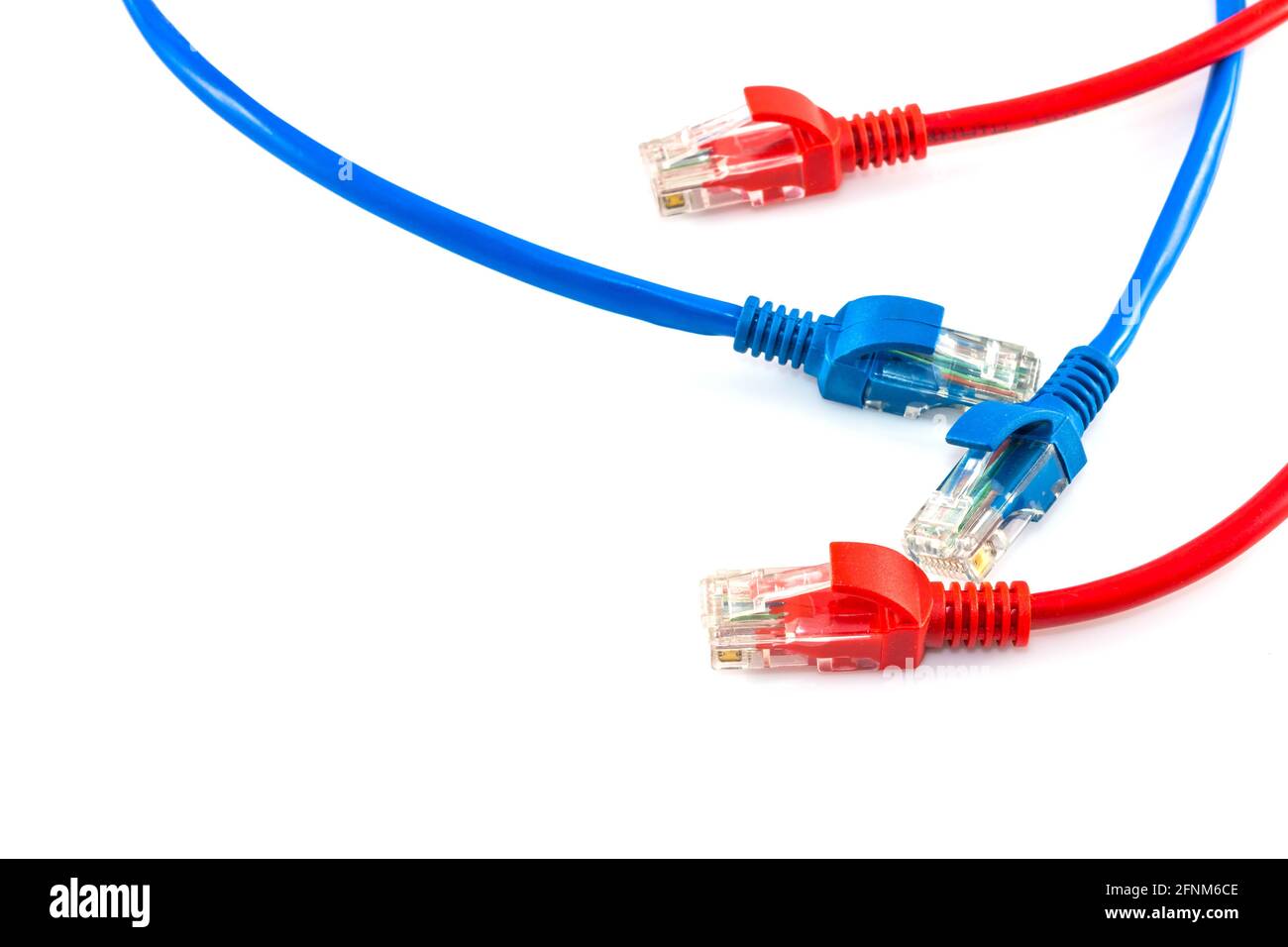 Network internet cable isolated on white background Stock Photo - Alamy