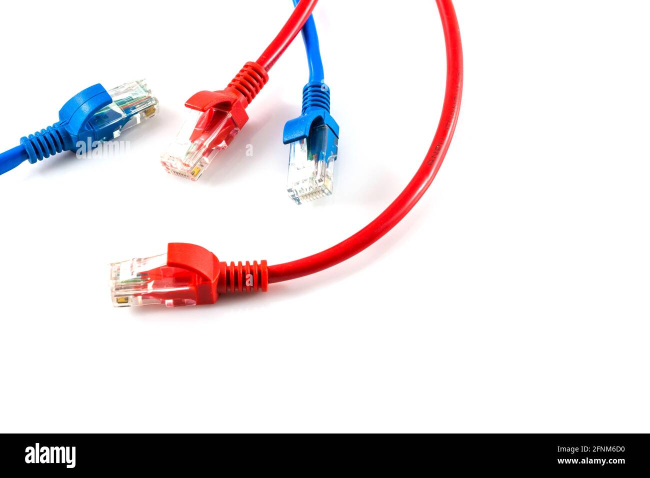 Network internet cable isolated on white background Stock Photo - Alamy