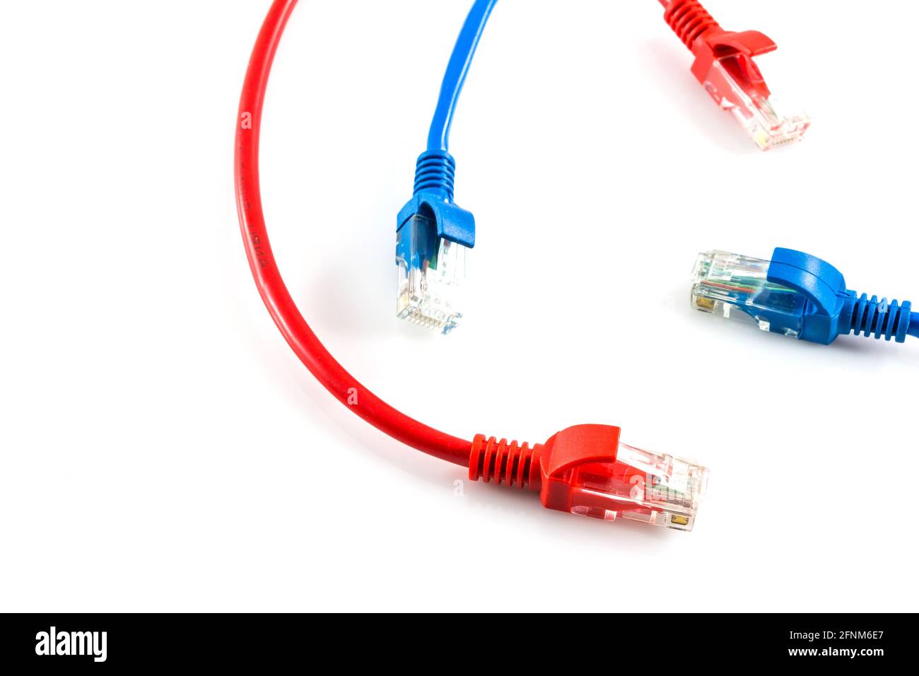 Network internet cable isolated on white background Stock Photo - Alamy