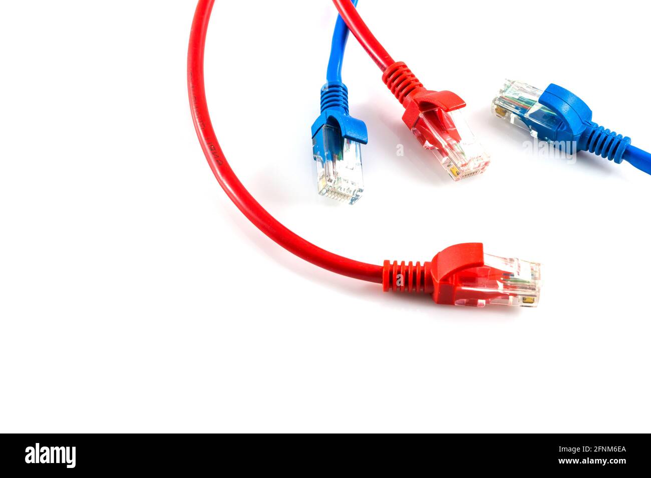 Network internet cable isolated on white background Stock Photo - Alamy