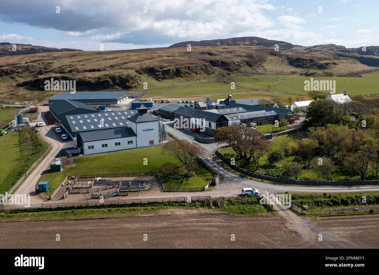 View of Kilchoman Farm Distillery, Rockside Farm, Islay, Inner Hebrides ...