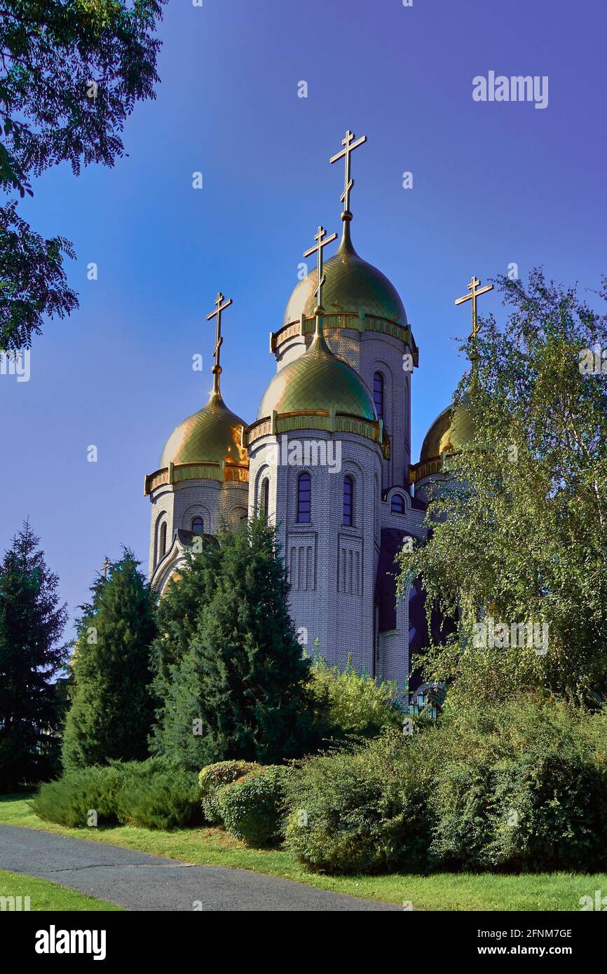 Russia ; Volgograd ; The church is located on the top of the hill of ...