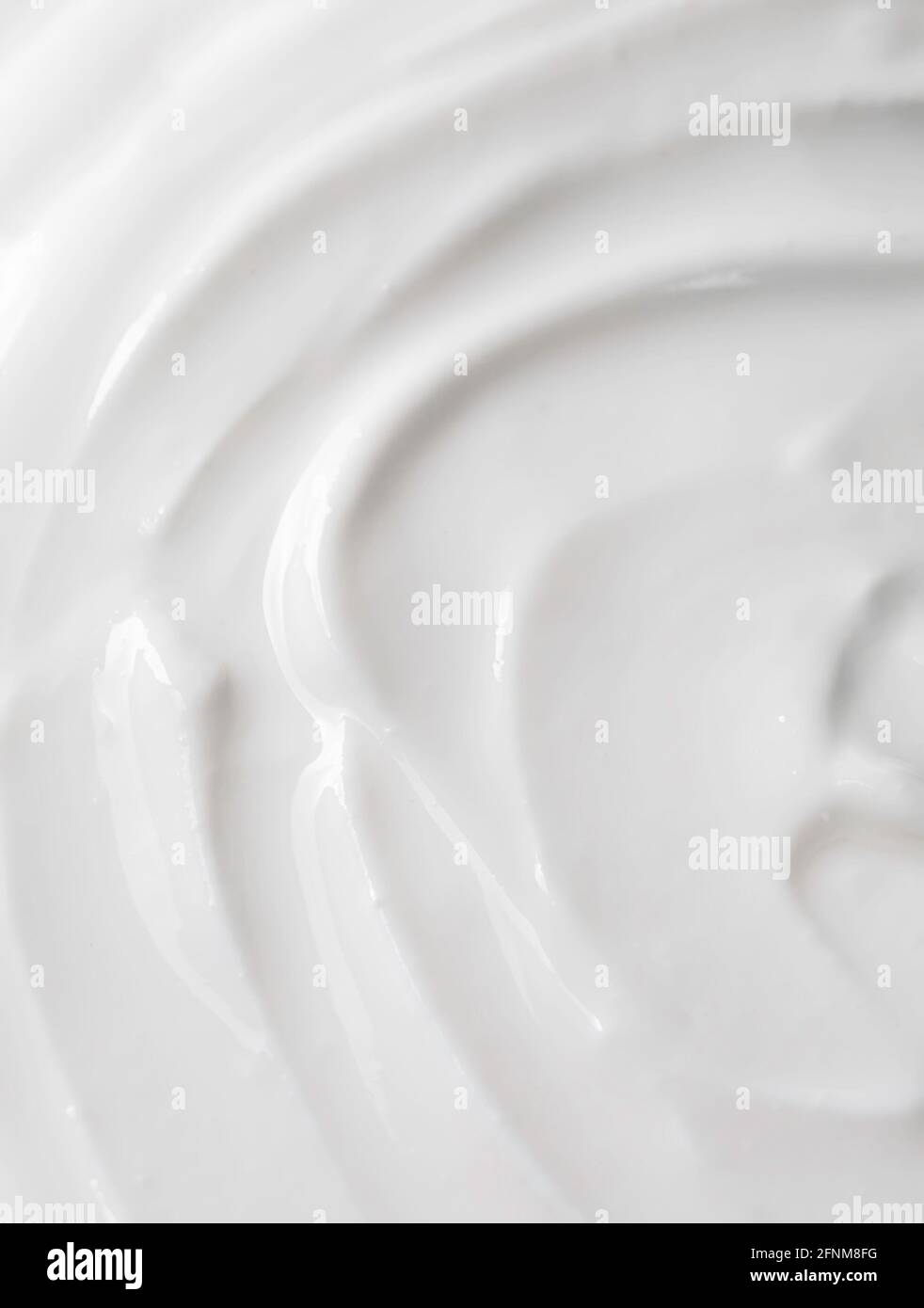 White creamy yogurt. Greek yogurt, sour cream. Texture background close ...