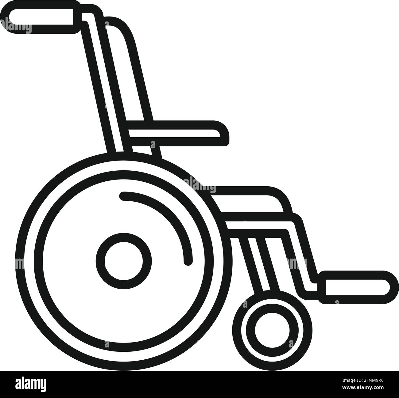 Retirement wheelchair icon outline Stock Vector Images - Alamy