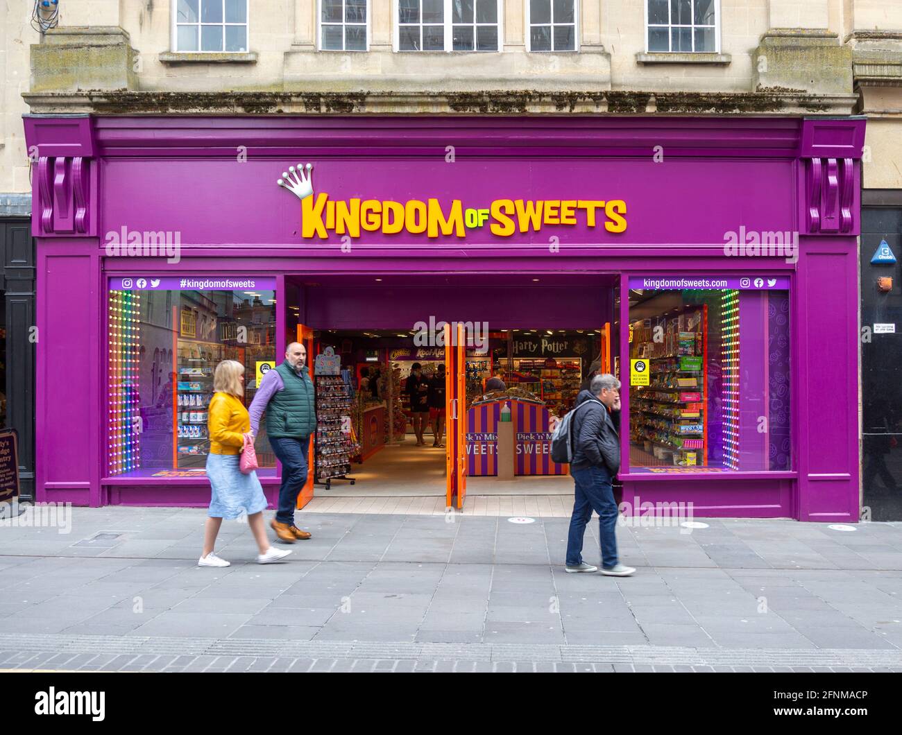 Kingdom of Sweets shop store, Stall Street, Bath, Somerset, England, UK ...