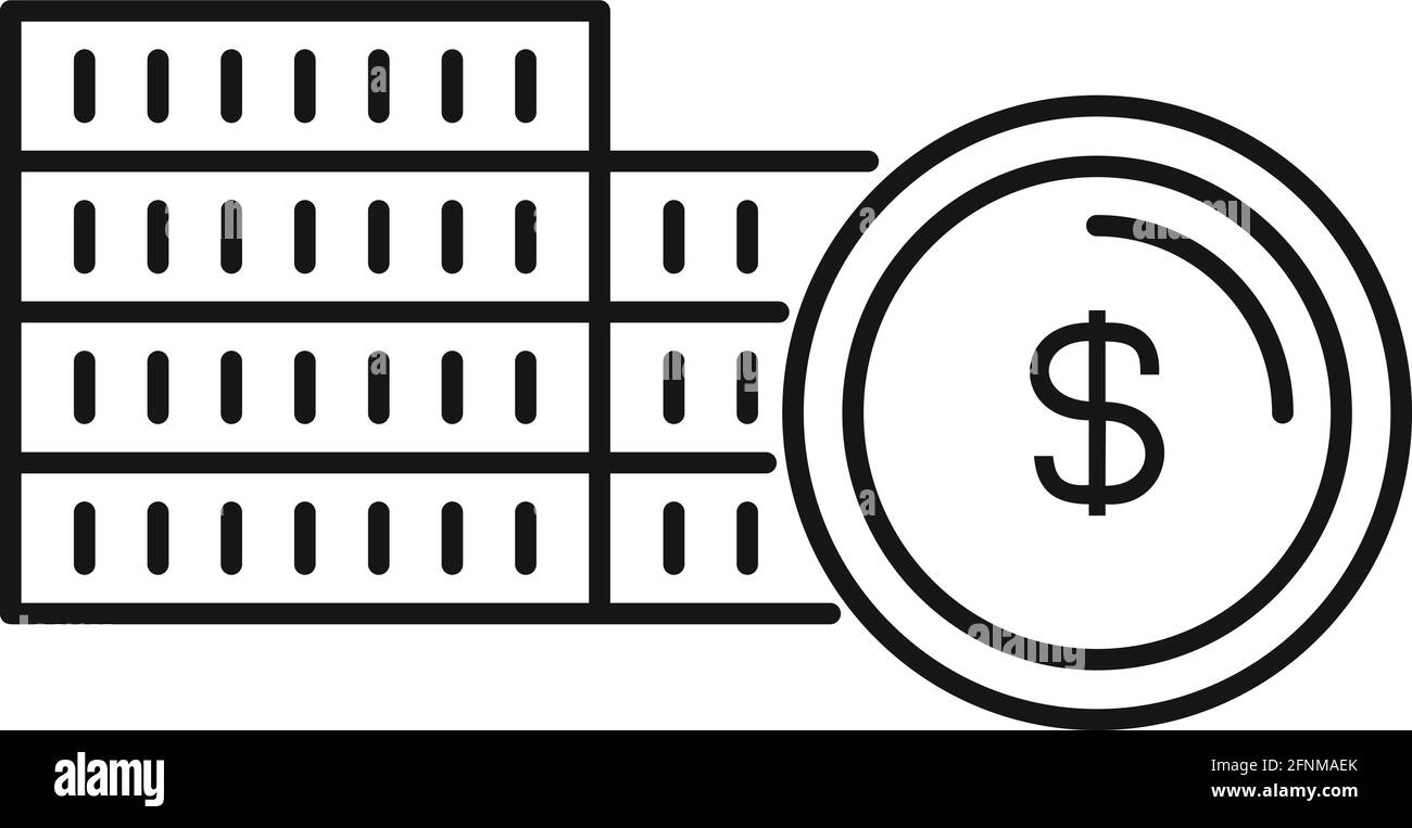 Coins stack icon, outline style Stock Vector Image & Art - Alamy