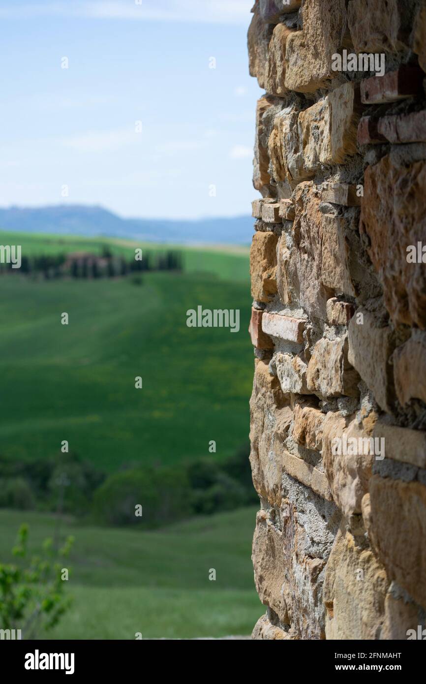 Texture of a stone wall. Part of a stone wall for background or texture ...