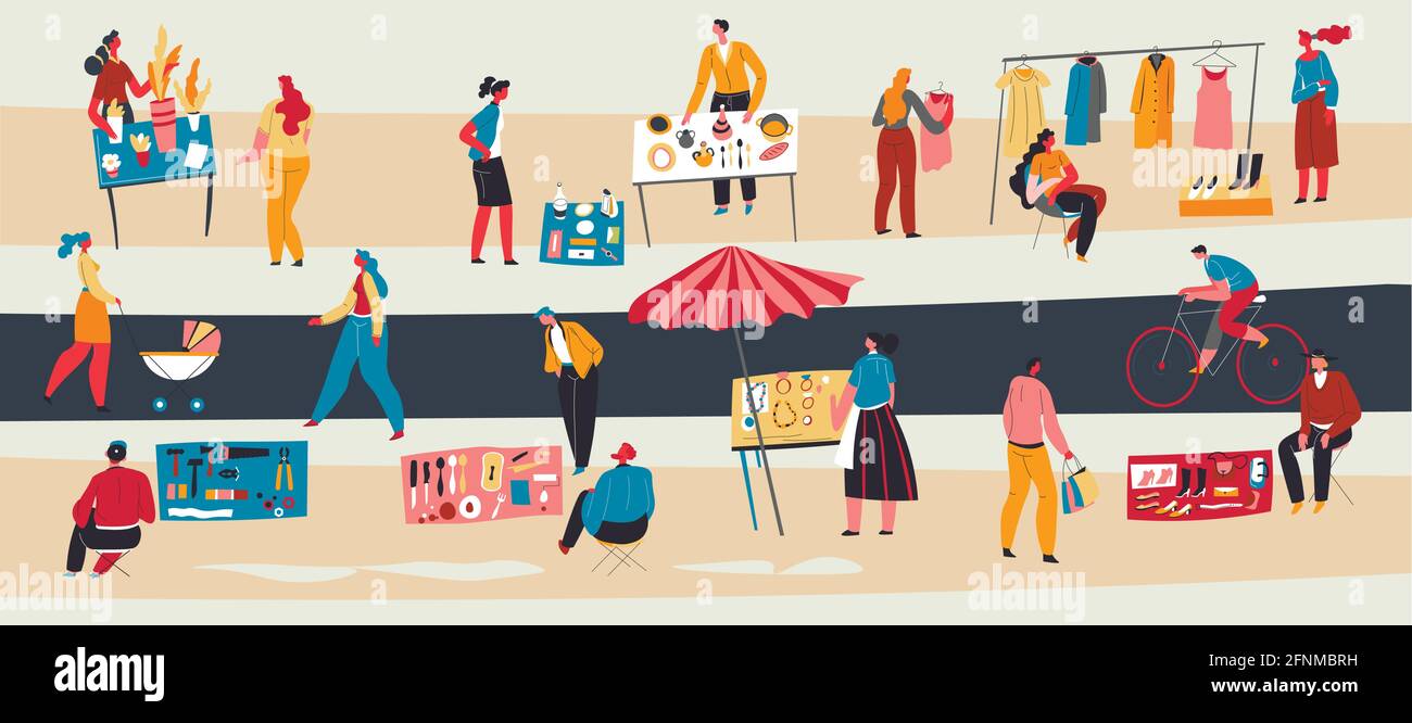 Second hand clothes shop Stock Vector Images - Alamy