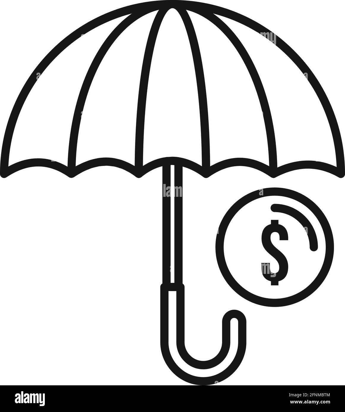 Retirement profit protection icon, outline style Stock Vector Image ...