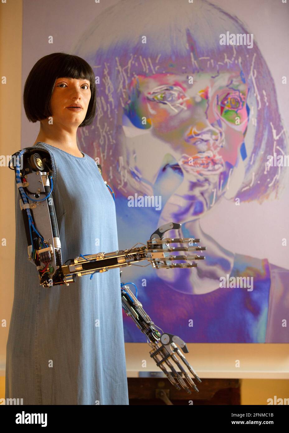 London, UK. 18th May, 2021. Ai-Da is the world's first Ultra-realistic ...