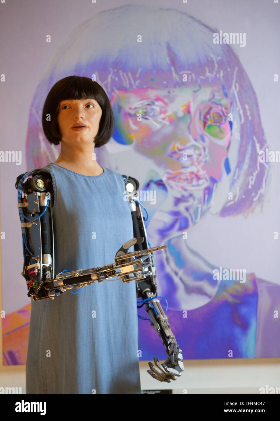 London, UK. 18th May, 2021. Ai-Da is the world's first Ultra-realistic ...