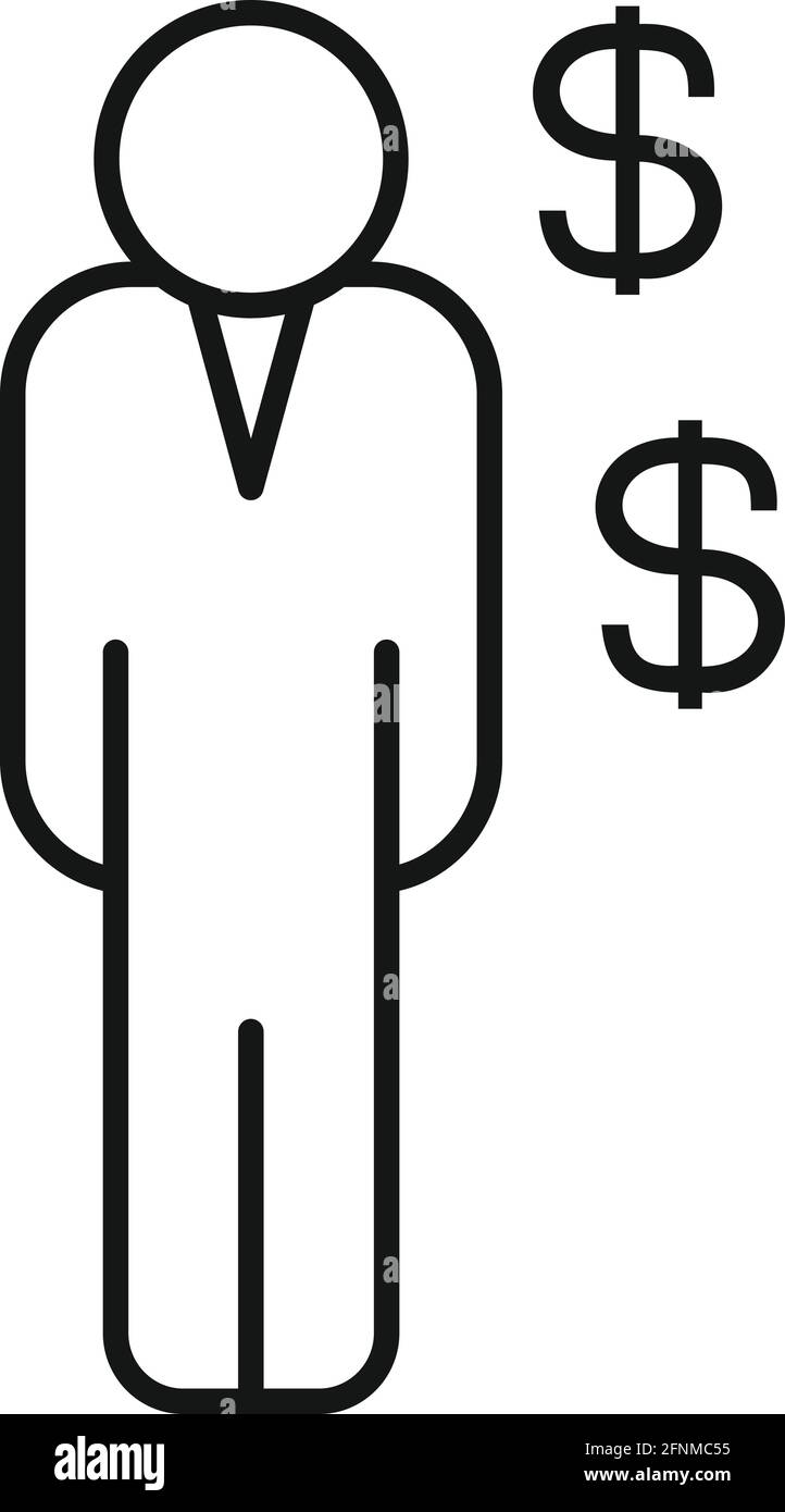 Money benefit icon, outline style Stock Vector Image & Art - Alamy