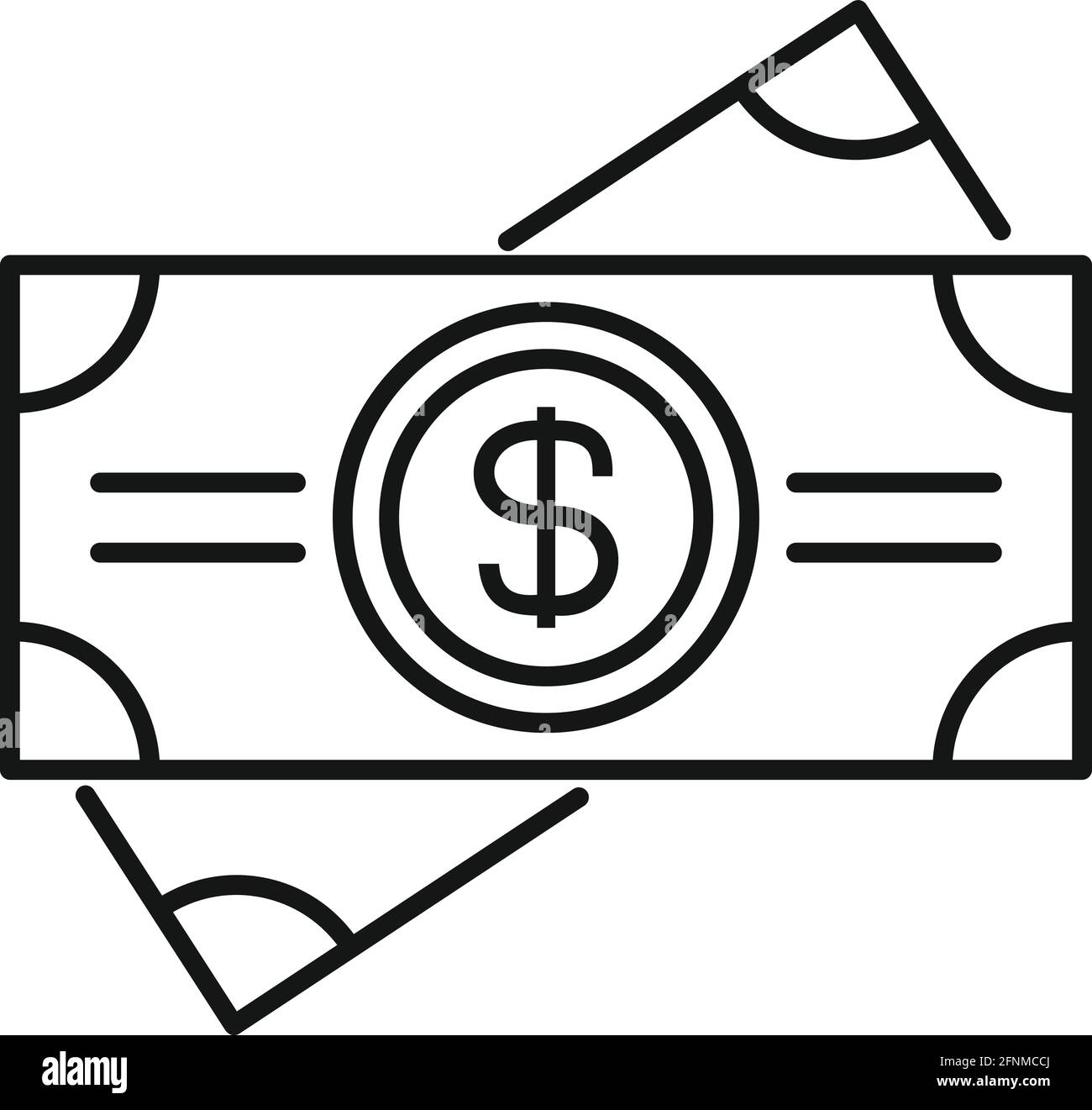 New money cash icon, outline style Stock Vector Image & Art - Alamy