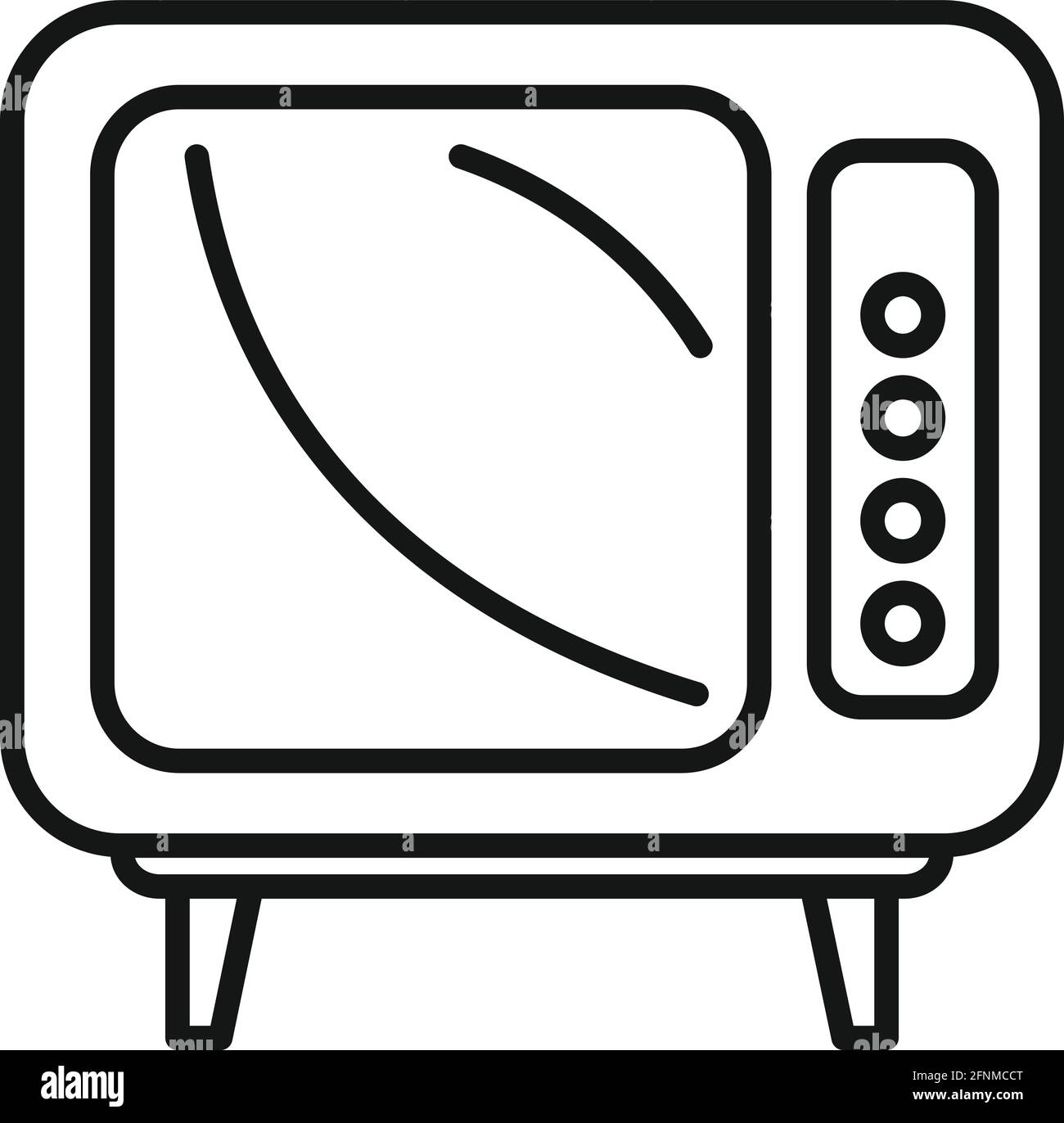 Old tv set icon, outline style Stock Vector Image & Art - Alamy