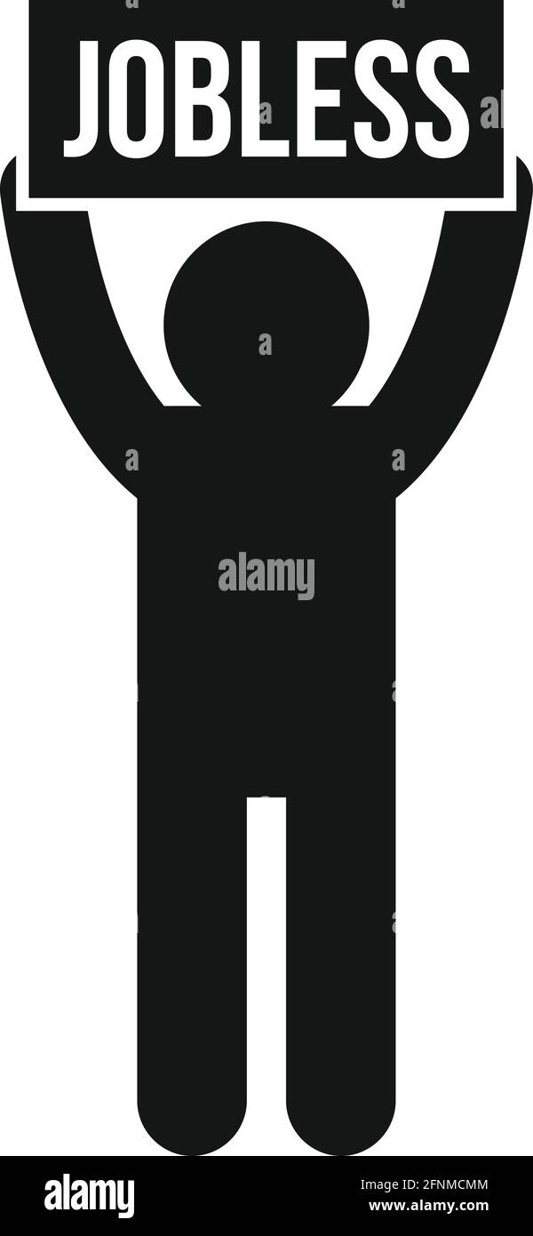 Jobless man icon simple Stock Vector Images - Alamy