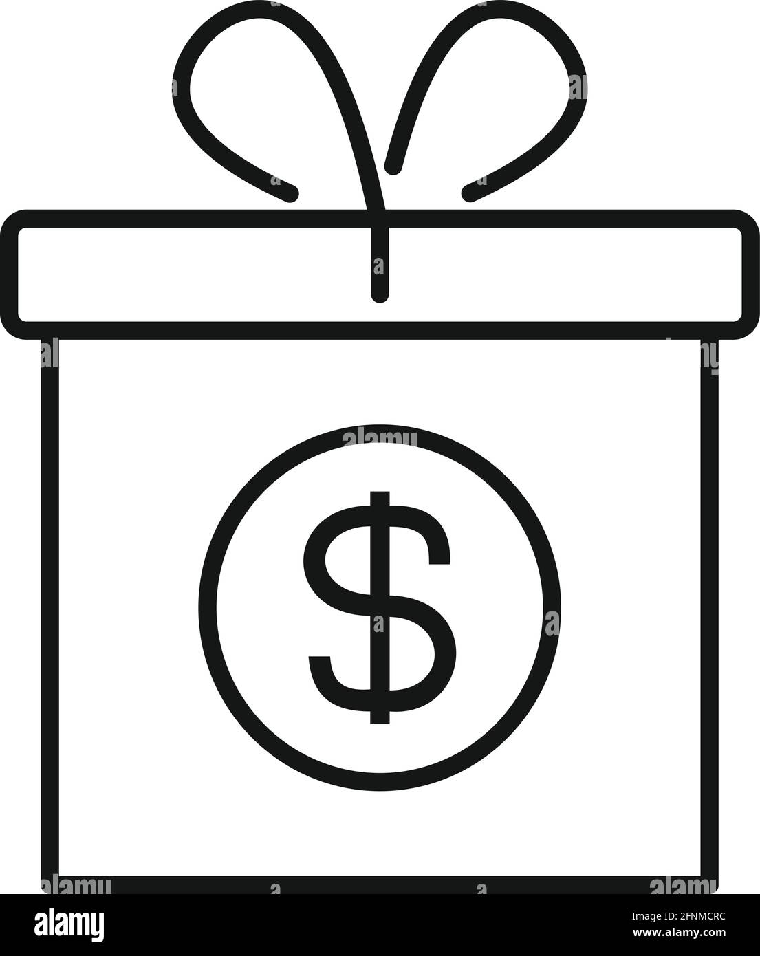 Money gift box icon, outline style Stock Vector Image & Art - Alamy