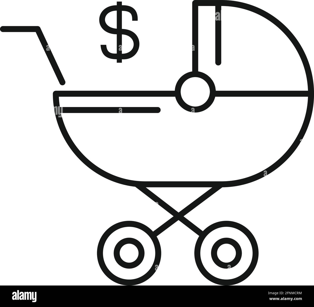 Baby pram cash icon, outline style Stock Vector Image & Art - Alamy