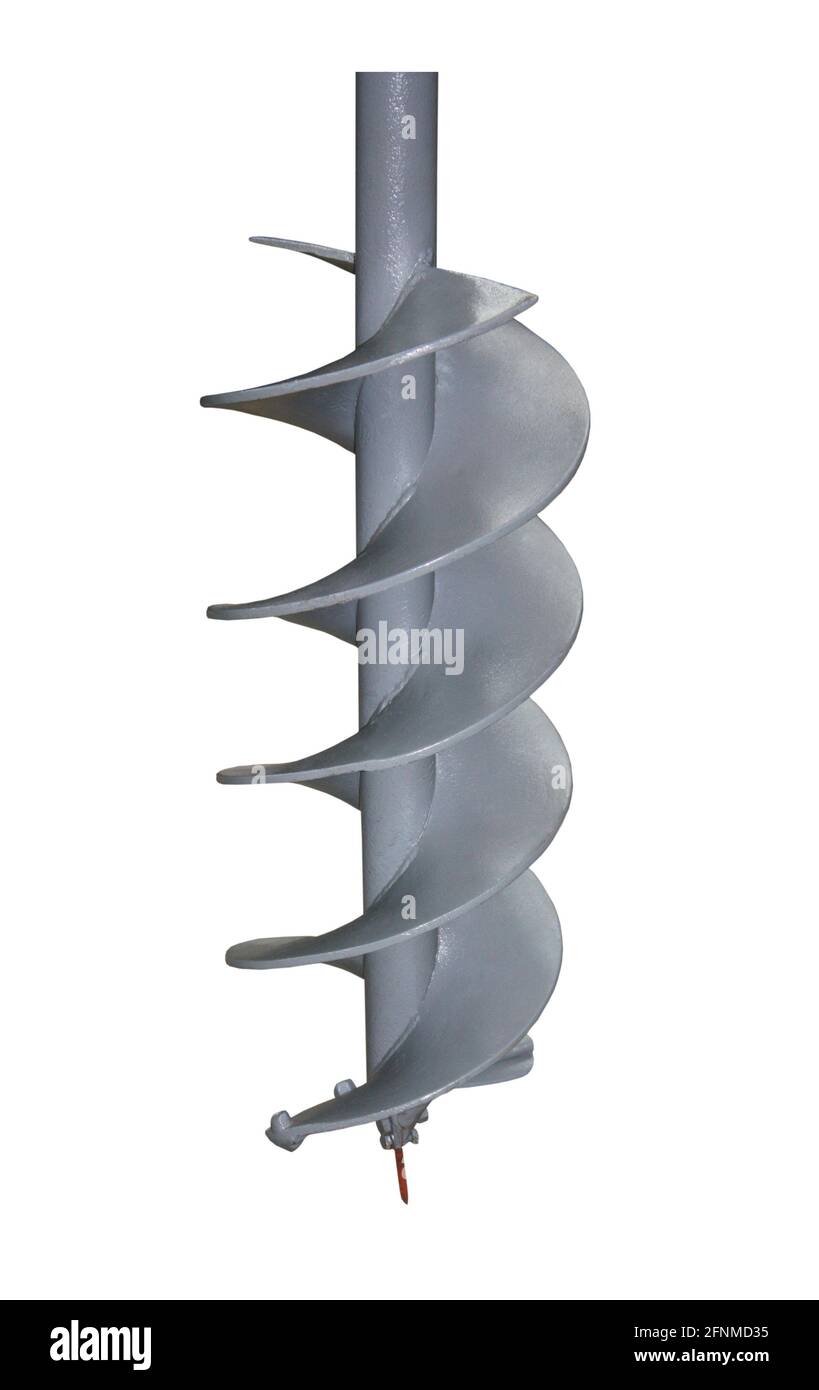 A Metal Auger Device for an Agricultural Tractor Stock Photo - Alamy