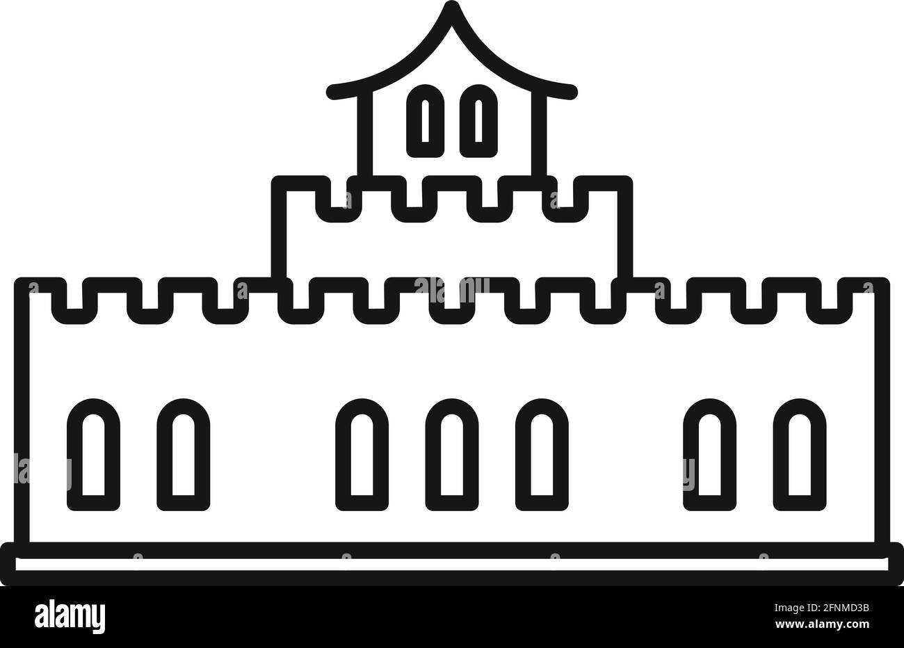 Castle sightseeing icon, outline style Stock Vector Image & Art - Alamy