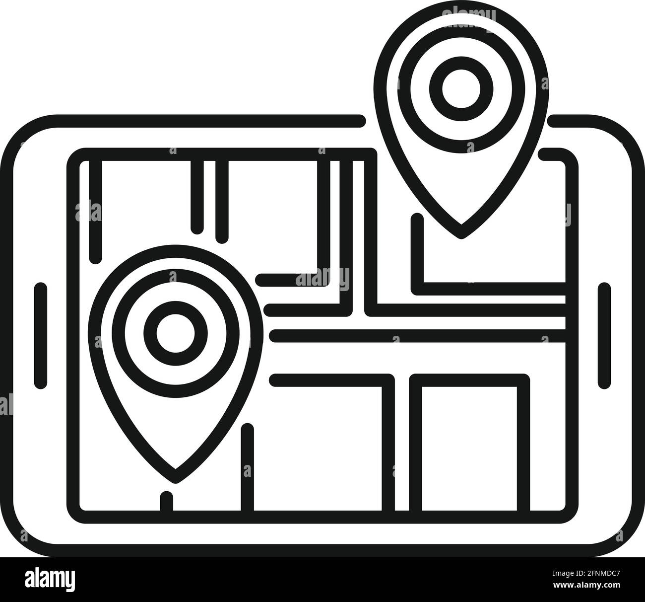 Online travel map icon, outline style Stock Vector Image & Art - Alamy