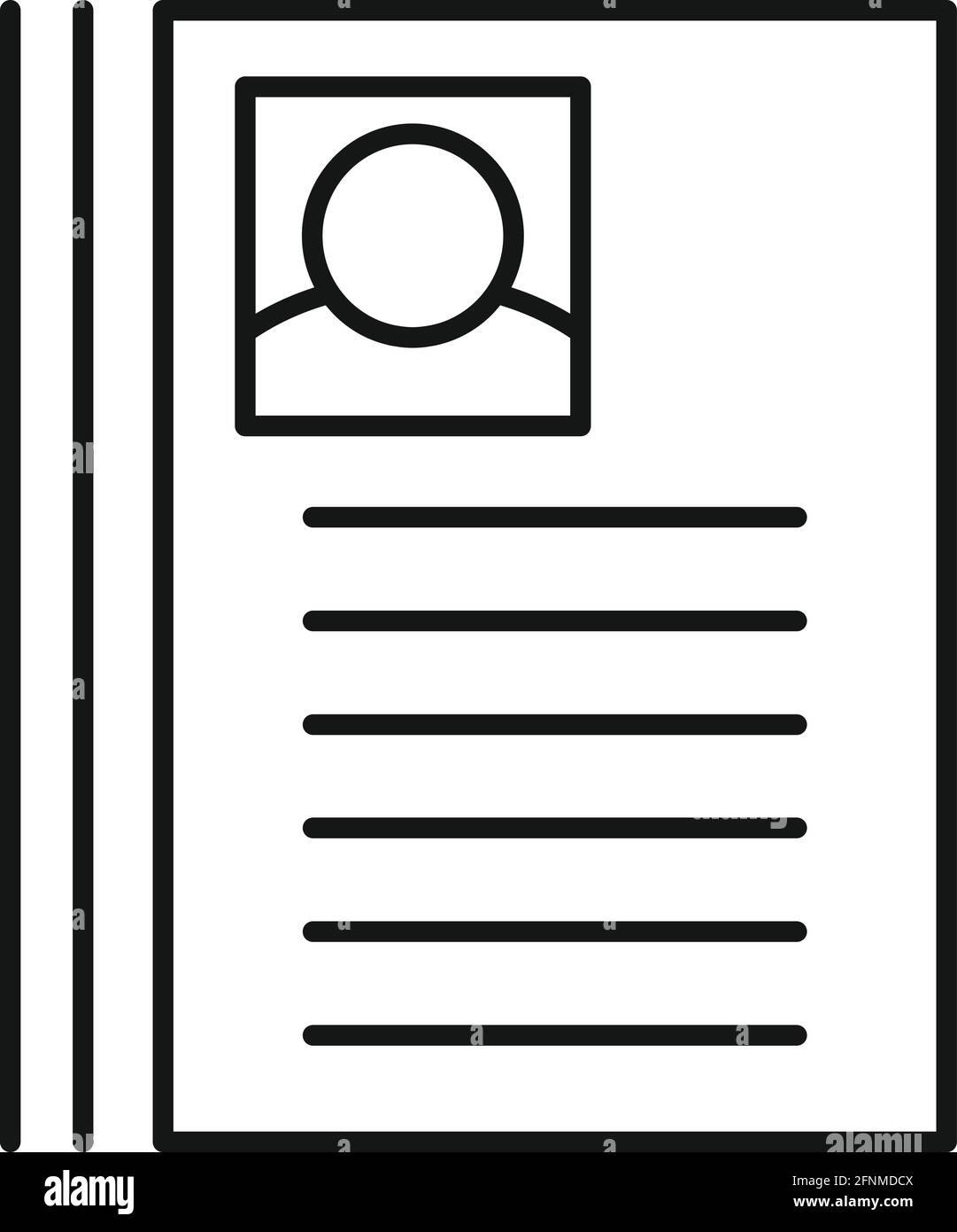 Cv paper icon, outline style Stock Vector Image & Art - Alamy