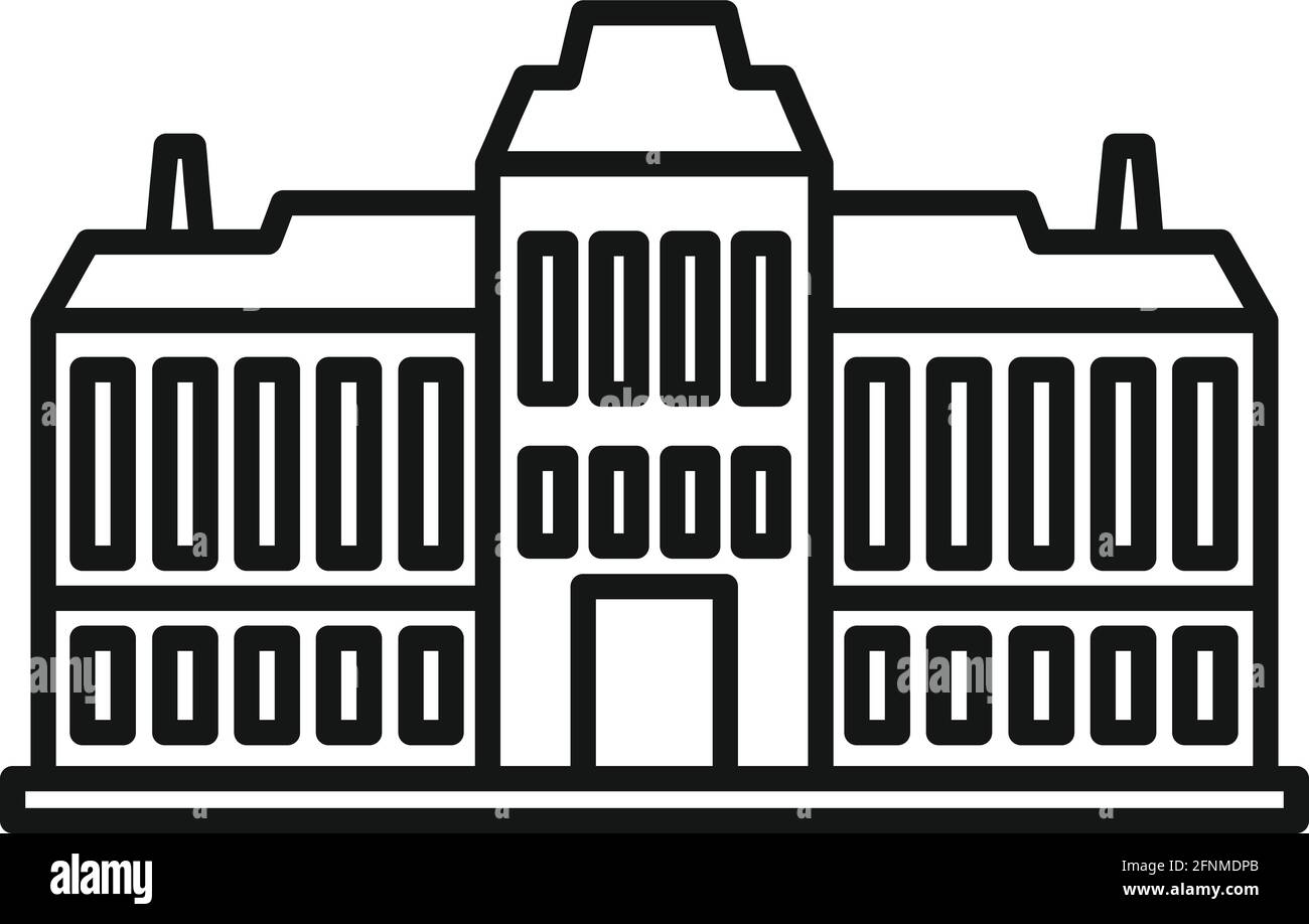 Municipal building icon, outline style Stock Vector Image & Art - Alamy
