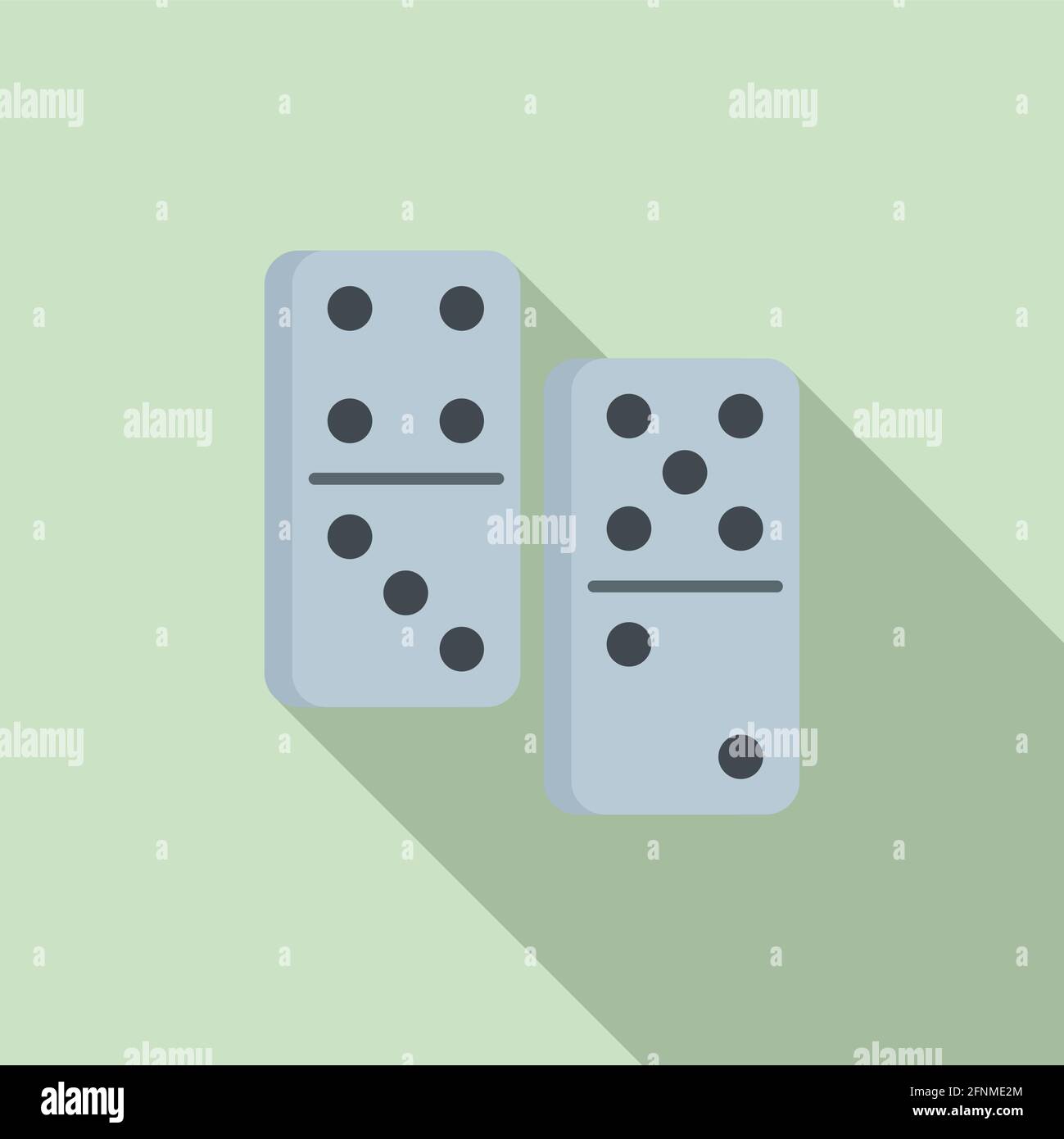 Domino game icon, flat style Stock Vector Image & Art - Alamy
