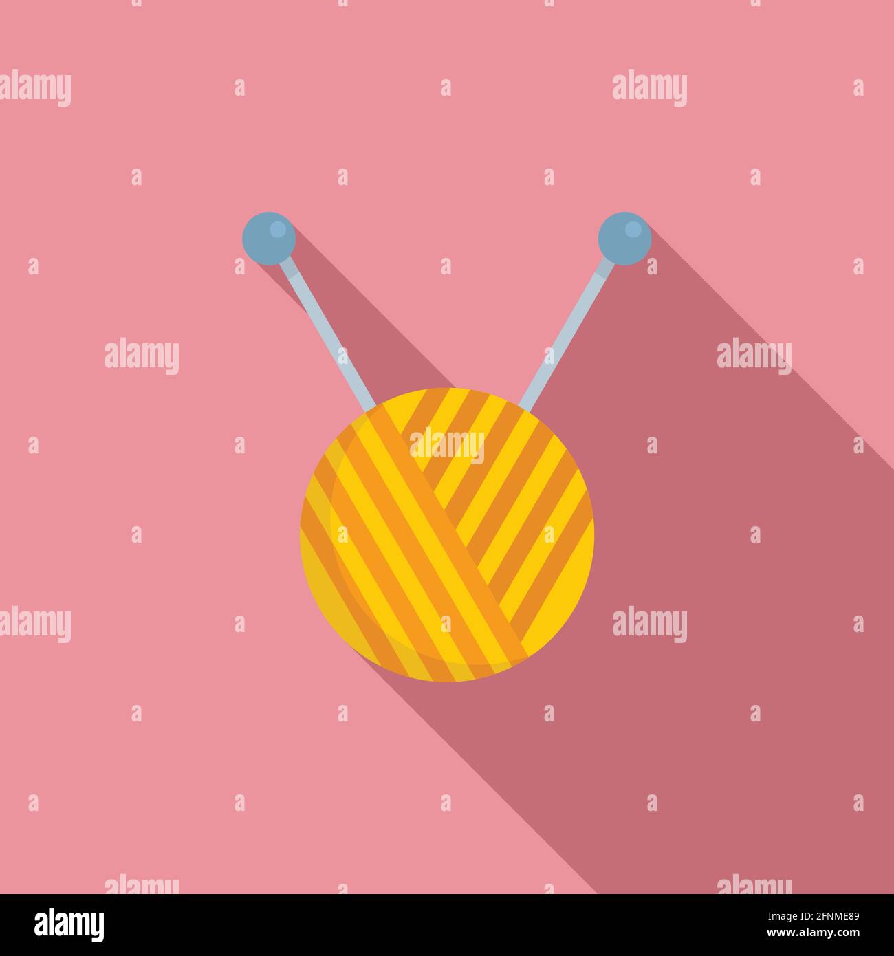 Knitting ball icon, flat style Stock Vector Image & Art - Alamy