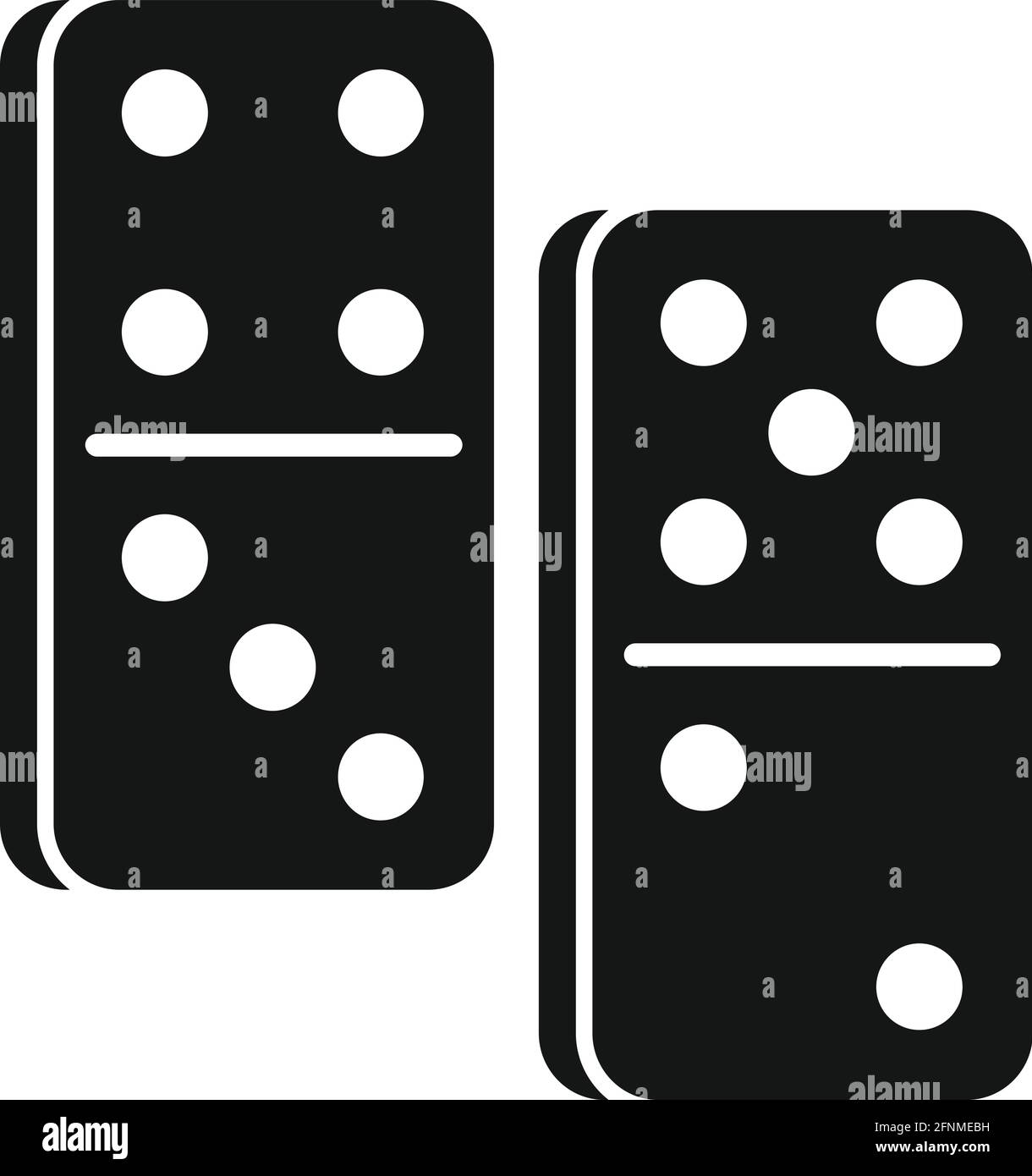 Domino game icon, simple style Stock Vector Image & Art - Alamy