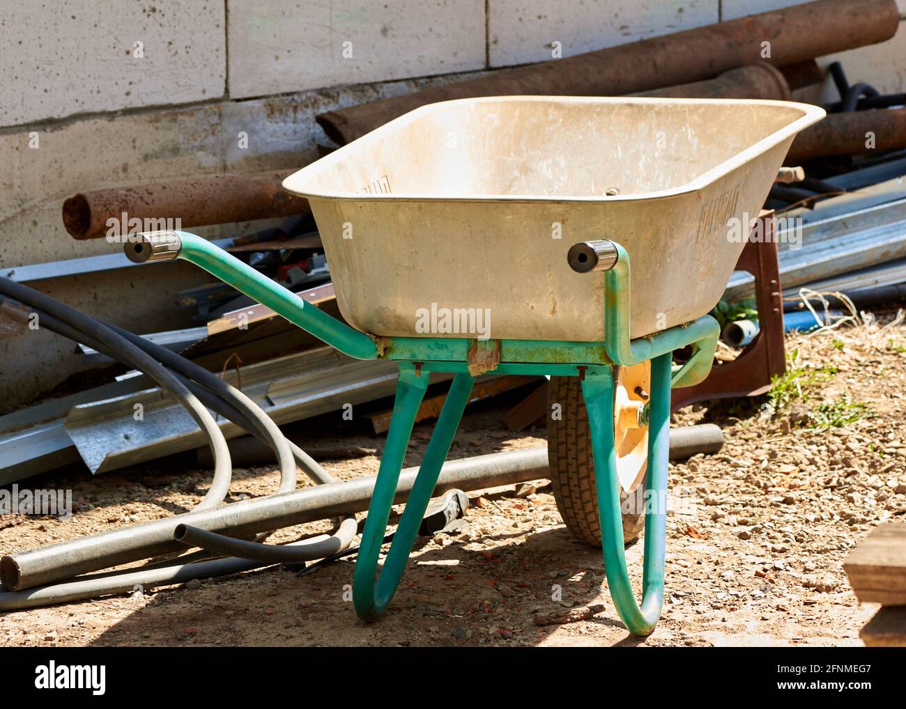 trolley for transporting building materials and leaves Stock Photo - Alamy